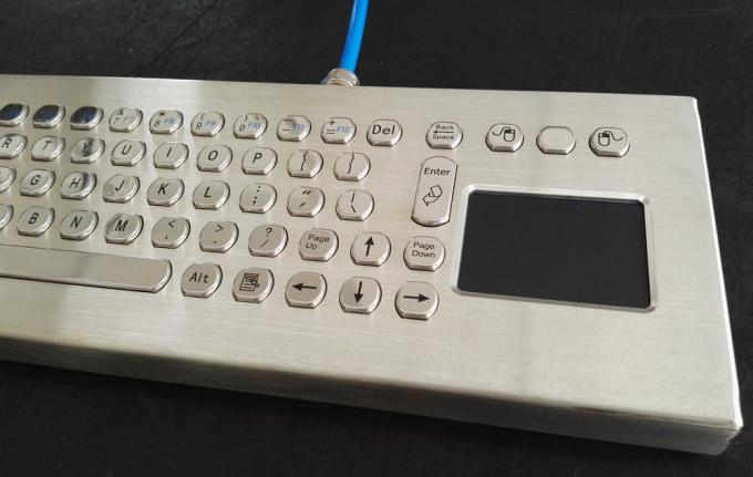 Desktop Stainless Steel Industrial Keyboard with Touchpad , Metal ...