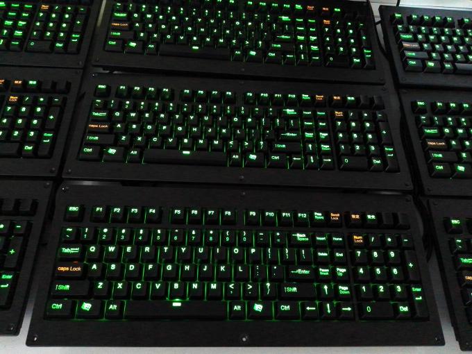 USB PS2 Ruggedized Backlight Keyboard Full Keys With Mechanical Switch