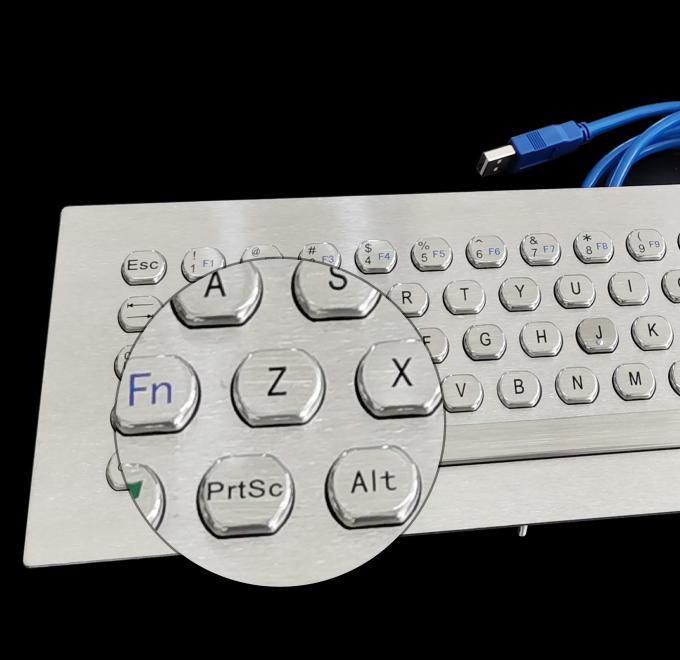Waterproof Panel Mounted SS Keyboard 5VDC FCC With Touchpad