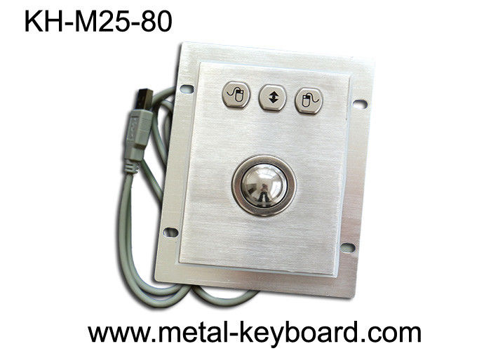 IP65 Rated Computer Industrial Trackball Mouse , Stainless Steel ...