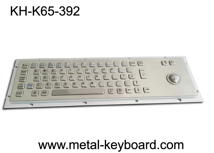 Rugged Industrial Stainless Steel Keyboard 65 Keys Waterproof